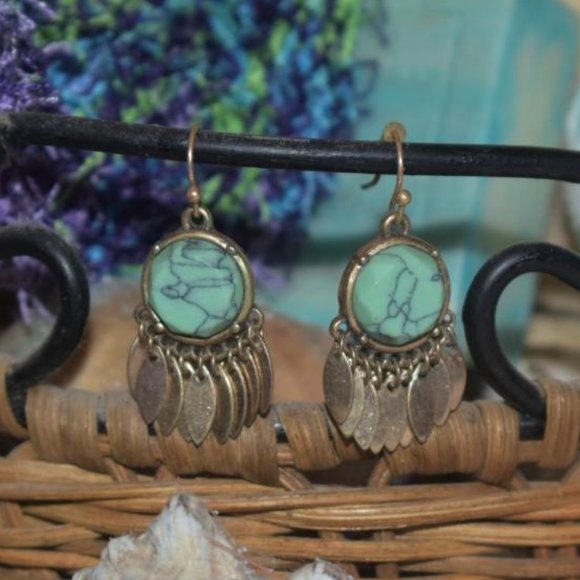 Jewelry | Native American Southwestern Style Dangle Earrings Turquoise ...